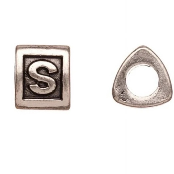 Pandora | Jewelry | Authentic Pandora S Triangle Block Charm | Poshmark